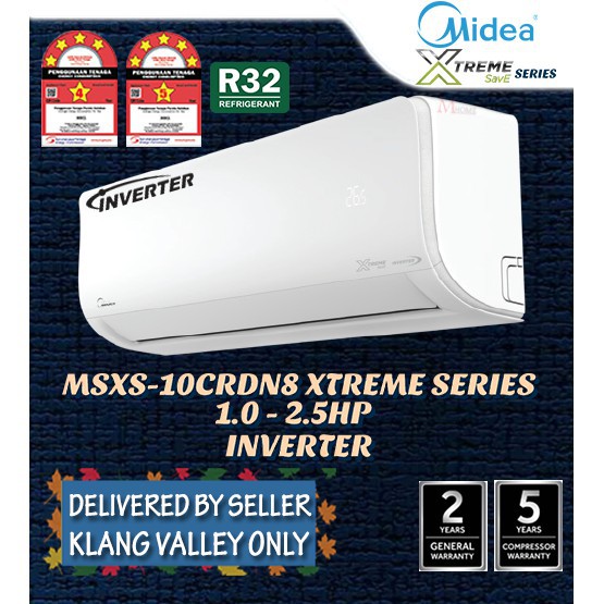 Free delivery midea inverter air cond/air conditioner msxs 1hp 1.5hp ...