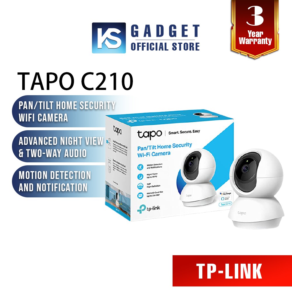 TP-Link Tapo C210 /Tapo C200 /Tapo TC70 3MP/2MP SUPER HD Pan Tilt 360 Wireless Wifi Home ...