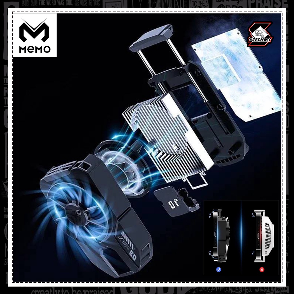 MEMO Phone Cooler Mobile Cooling Fan Fun Cooler DL01/DL05/DL07/DL-A2 ...