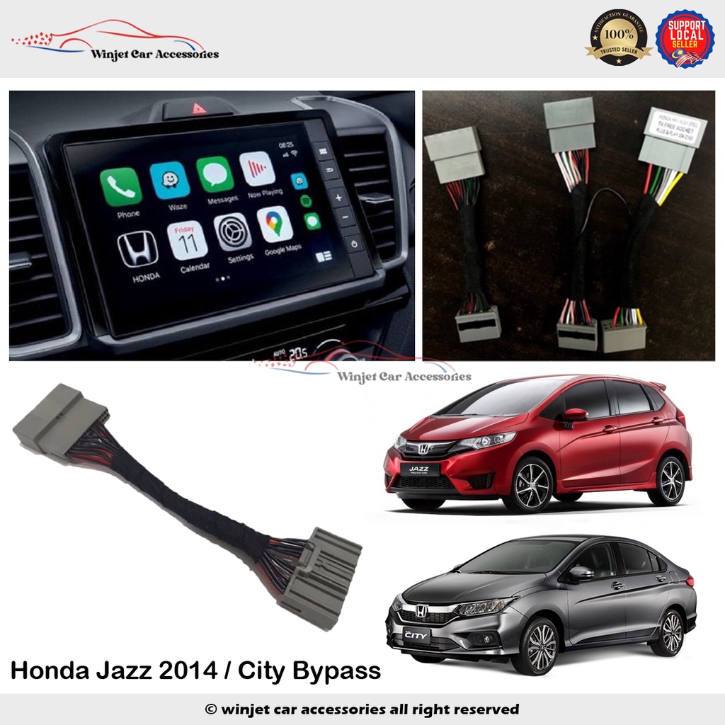 Honda ByPass TV Free Cable Socket Video In Motion For Jazz / City 2014 ...