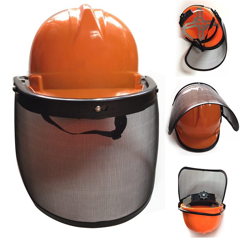 Miley Chainsaw Safety Helmet Face Shield Protection With Mesh Visor For ...
