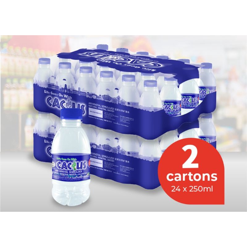 [TKM] 250ml Cactus Mineral Water (24 Bottles x 2 Pack) [48 Bottles] | Shopee Malaysia