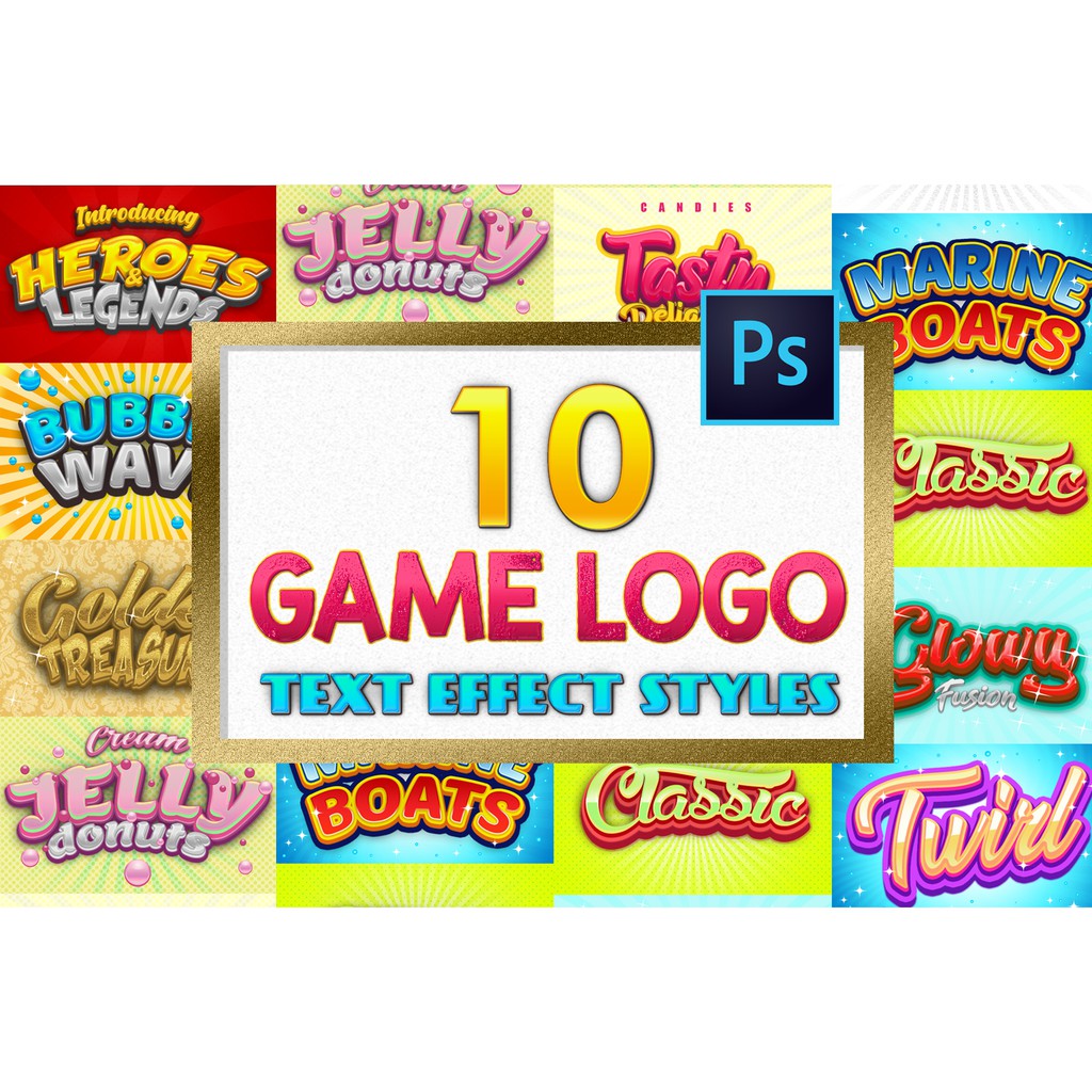 10 Game Logo Text Effect Styles PSD/ASL for game logos text logo title ...