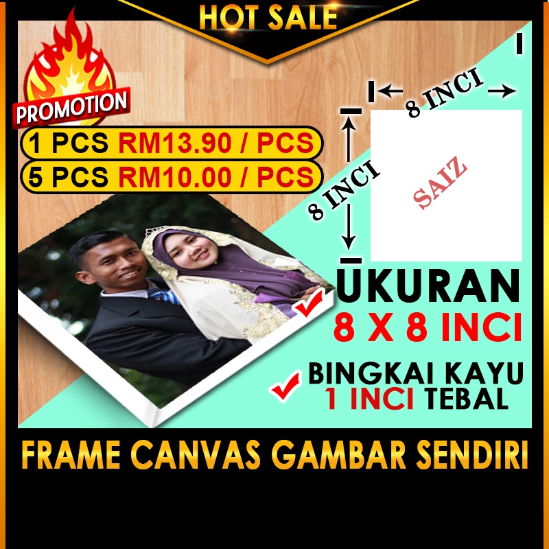 !! PROMOSI MURAH !! FRAME CANVAS COMEL Gambar Sendiri hiasan rumah ...