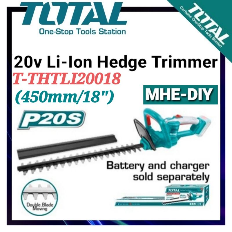 MHE-DIY TOTAL 20v LI-ION HEDGE TRIMMER SOLO(T-THTLI20018) | Shopee Malaysia