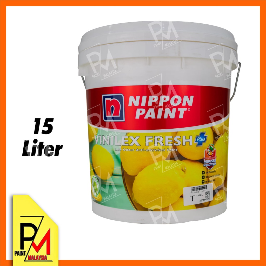 NIPPON Vinilex Fresh Plus 15L Interior Wall Paint Anti Bacteria ...