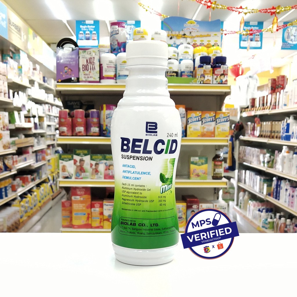 Belcid Suspension 240ml (Antacid, Antiflatulence, Demulcent) | Shopee ...