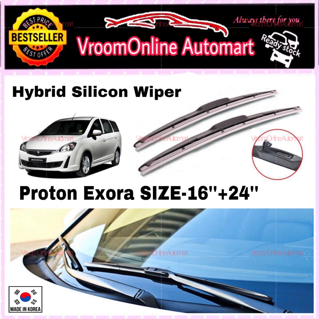 Hybrid Silicon Wiper PROTON EXORA 16"+24" (1SET) | Shopee Malaysia