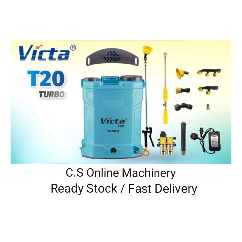 VICTA T20 TWIN PUMP TURBO BATTERY KNAPSACK SPRAYER 20L | Shopee Malaysia