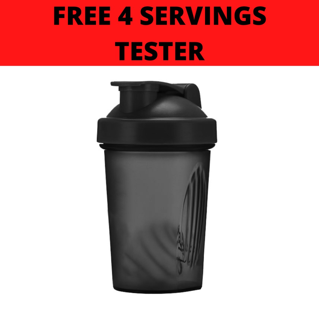 Protein Shaker 400ml with Stainless Steel Spring Ball ( FREE POWERMANIA ...