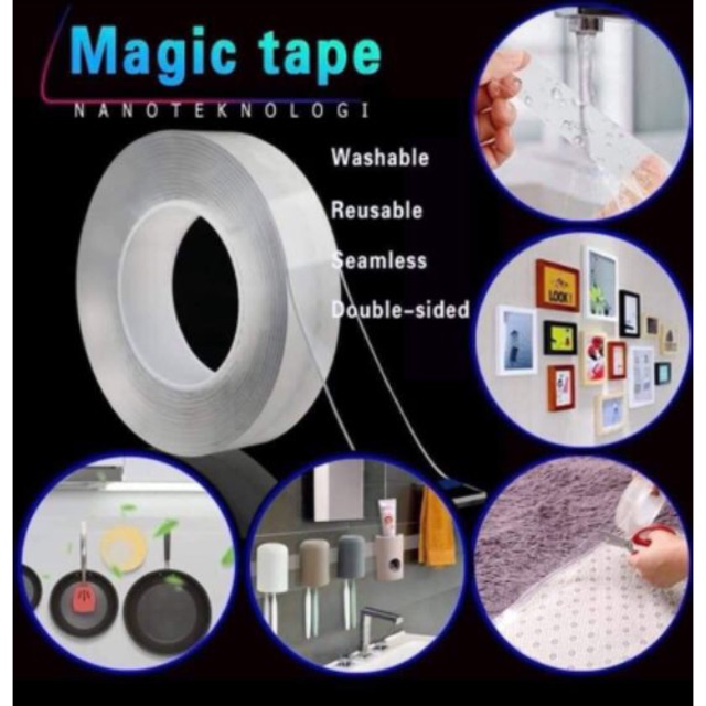TRANSPARENT TAPE MAGIC tape pelbagai jenis barang Lekat kuat Tahan lama ...