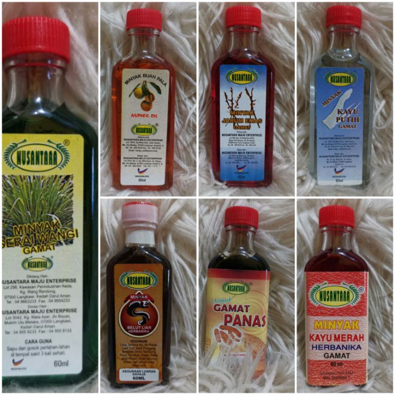 MINYAK PANAS NUSANTARA/SERAI/PALA/JARUM MAS/KAYU PUTIH/KAYU MERAH💯 ...