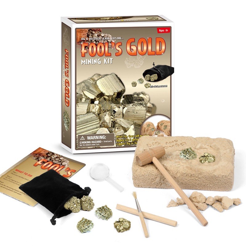 READY STOCK ! DIY Dig & Discover Fool's GOLD Mining Digging Excavate ...