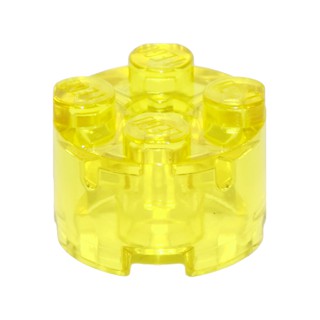 1 PIECE LEGO PART 3941 TRANS-YELLOW BRICK, ROUND 2 X 2 WITH AXLE HOLE ...