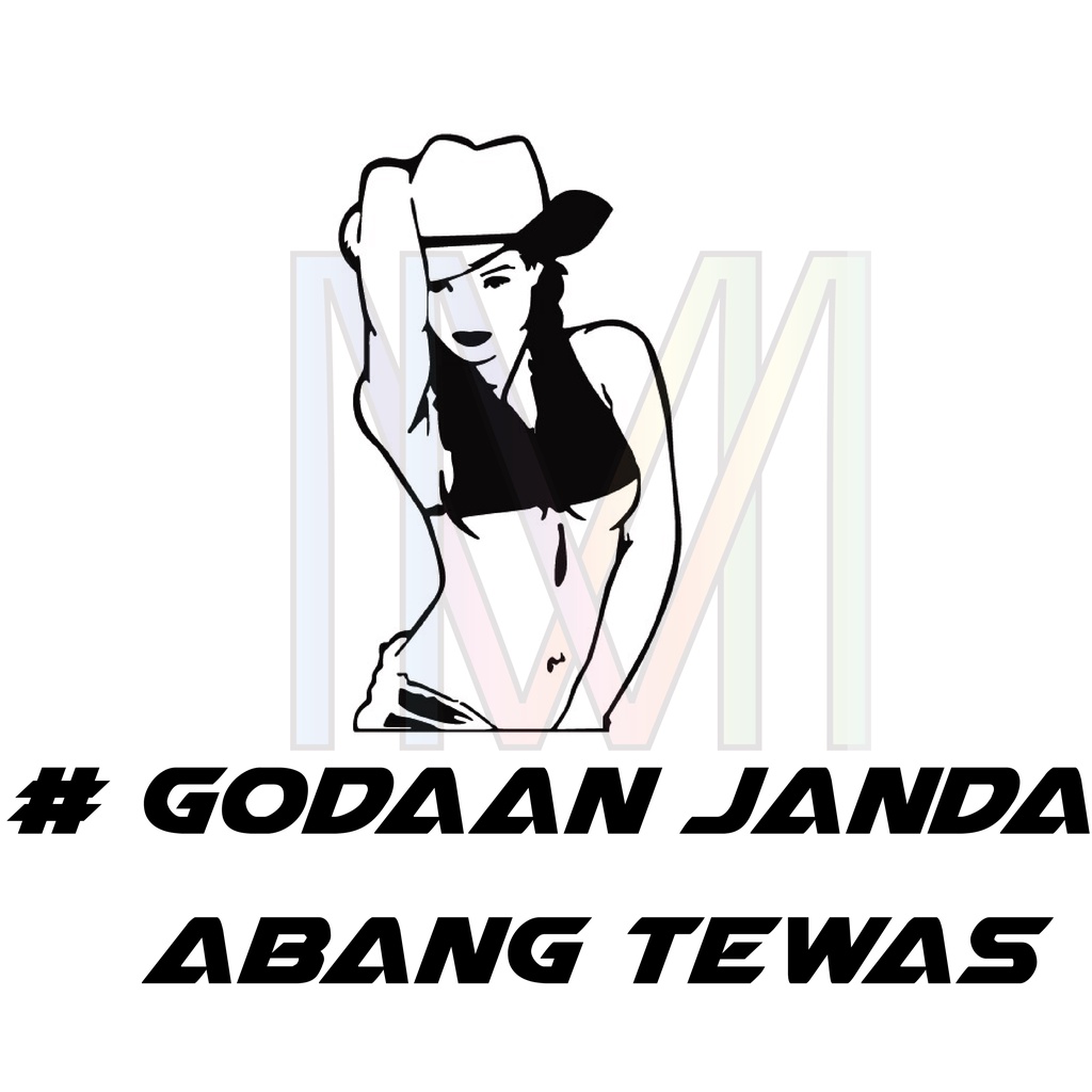 Sticker GODAAN JANDA ABANG TEWAS | Shopee Malaysia