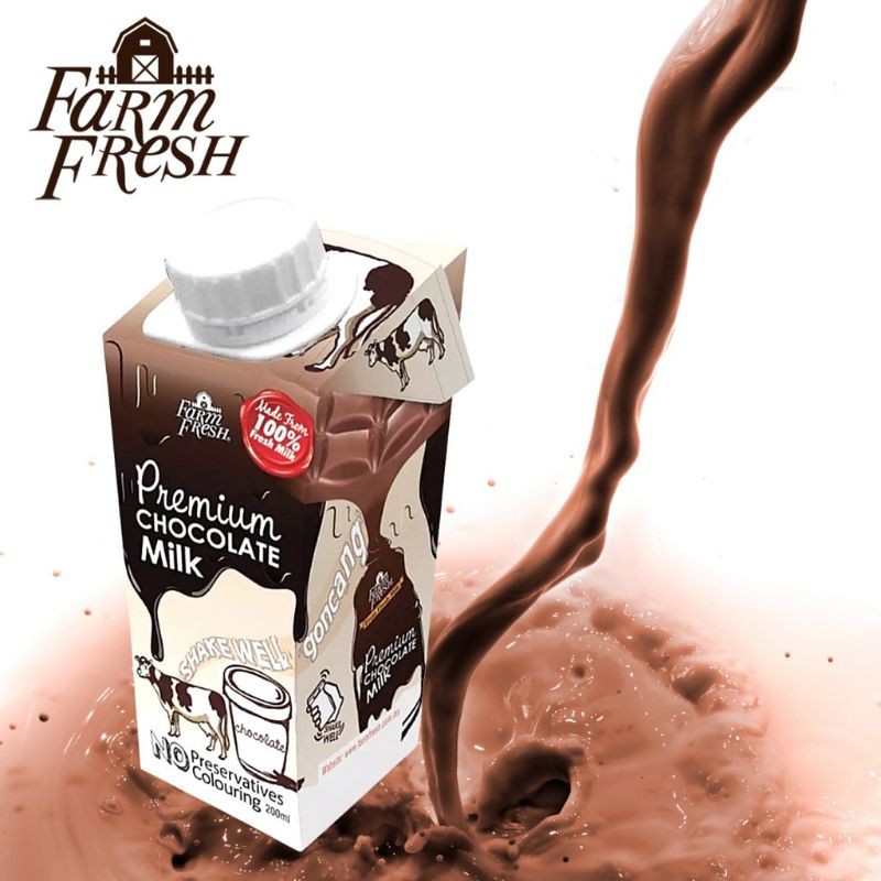 Farm Fresh UHT premium chocolate milk 200ml | Shopee Malaysia