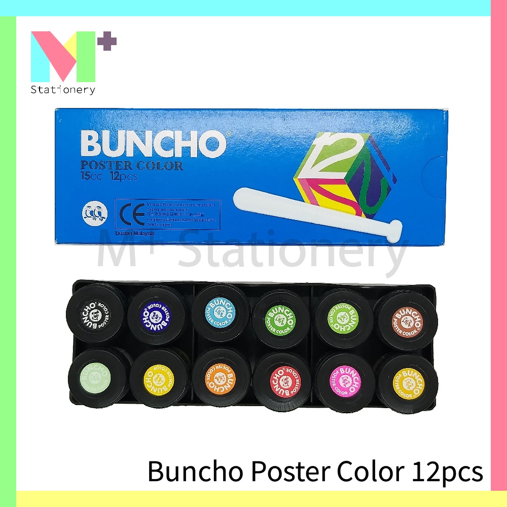 Buncho Poster Colour 15CC - 12Colour / Warna Air Lukisan | Shopee Malaysia