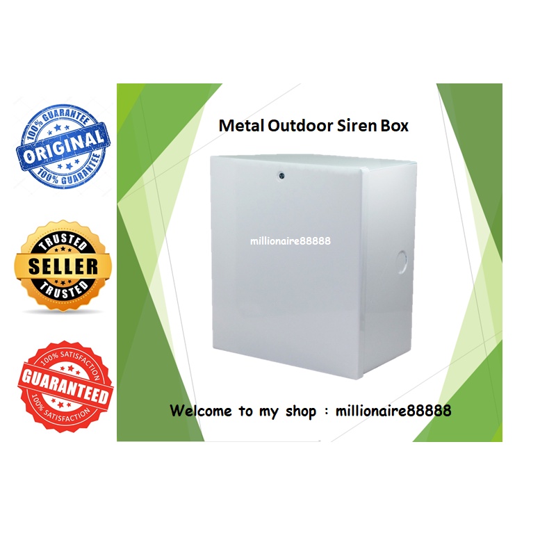 Metal Outdoor Siren Box for Alarm System with Tamper Switch White ...