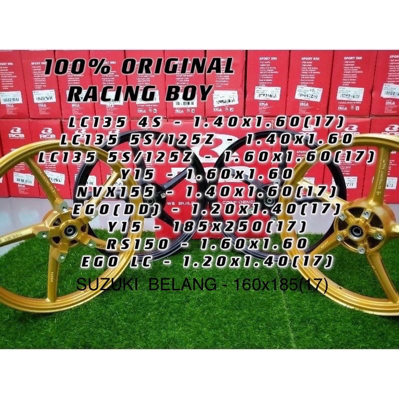 RCB RACING BOY SP522 SPORT RIM ORIGINAL LC 135 4S/LC 5S/Y125Z/Y15/Y15ZR ...