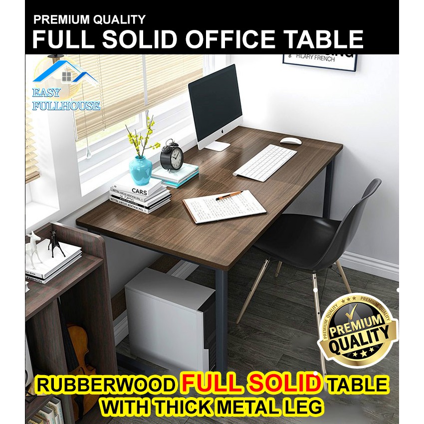 Rubberwood FULL SOLID Table Study Desks / Meja Papan Kayu Getah ...