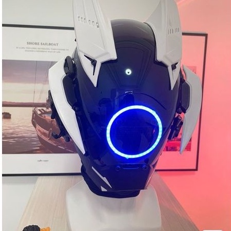 cyberpunk mask headgear futureristic cyberpunk 2077 helmet front mask ...