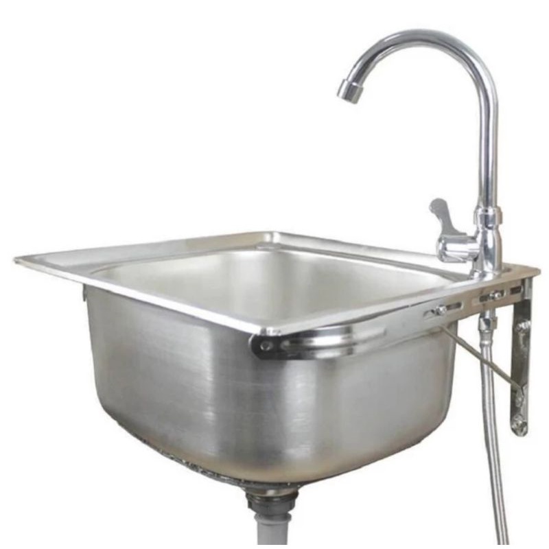 DIY Kitchen steel plate sink bracket wash basin fixed tripod x2pcs Besi ...