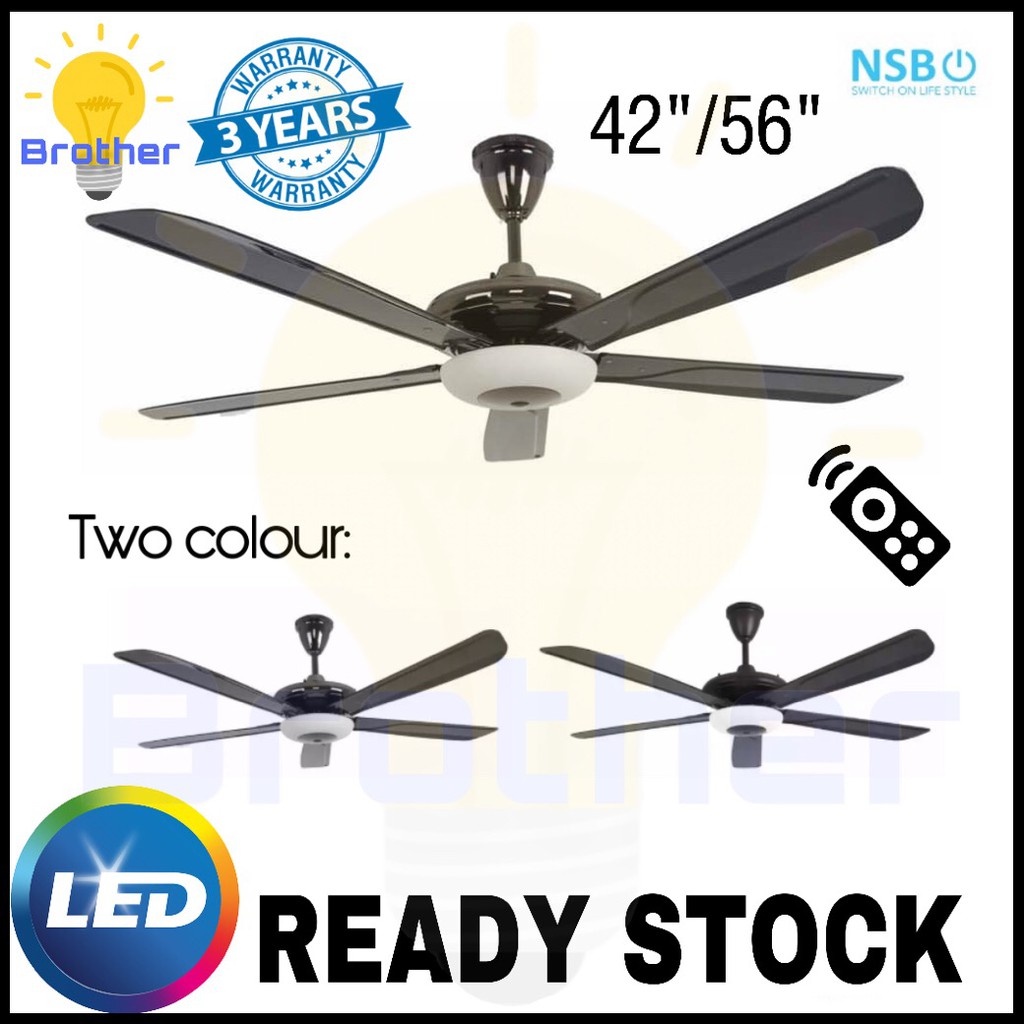 NSB X LED / N LED Ceiling Fan 56inch / 42inch with 3 colours Bright LED ...