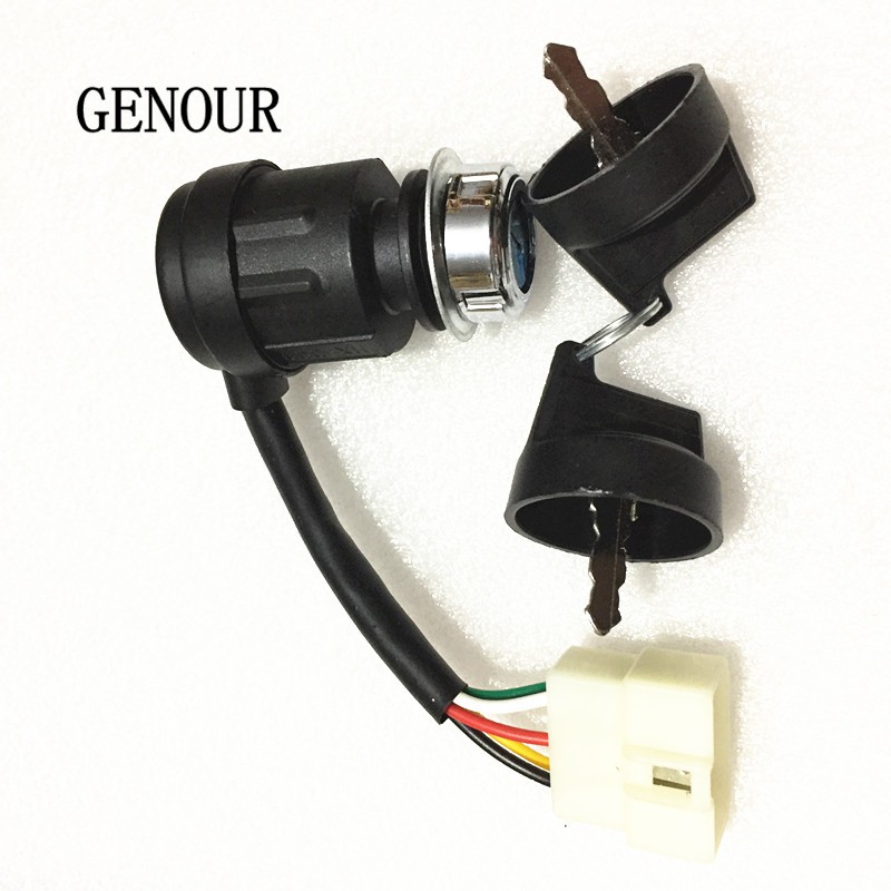 5wires Ignition Key electric switch diesel generator key switch suit ...