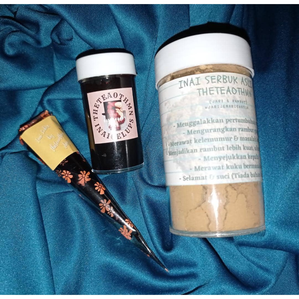 HOT ITEM INAI CELUP/INAI LUKIS/INAI SERBUK/SET COMBO 3in1 | Shopee Malaysia