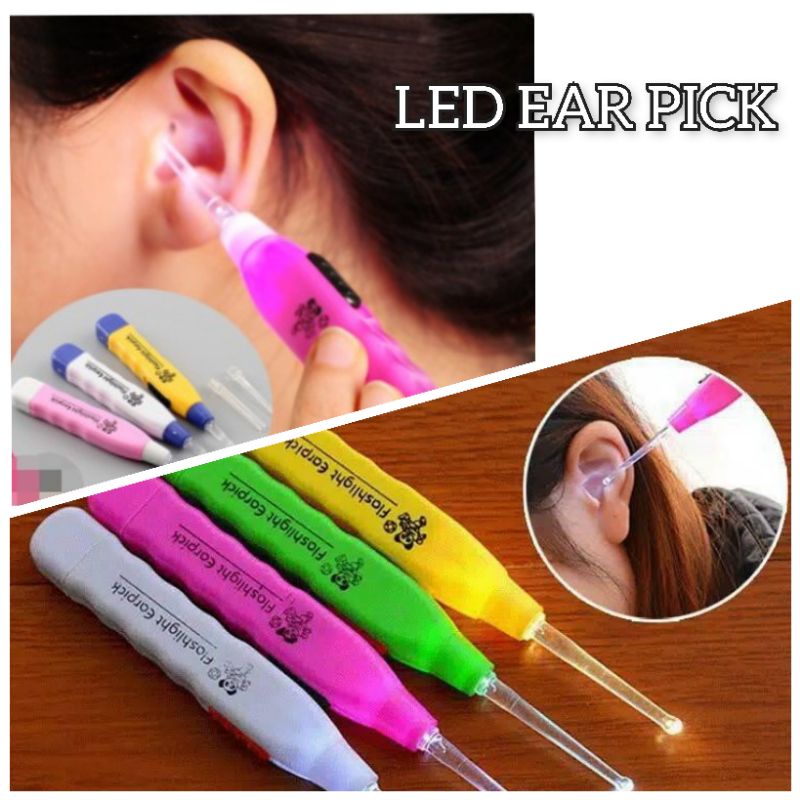 Pengorek Telinga Berlampu Ear pick with light earwax removal | Shopee ...