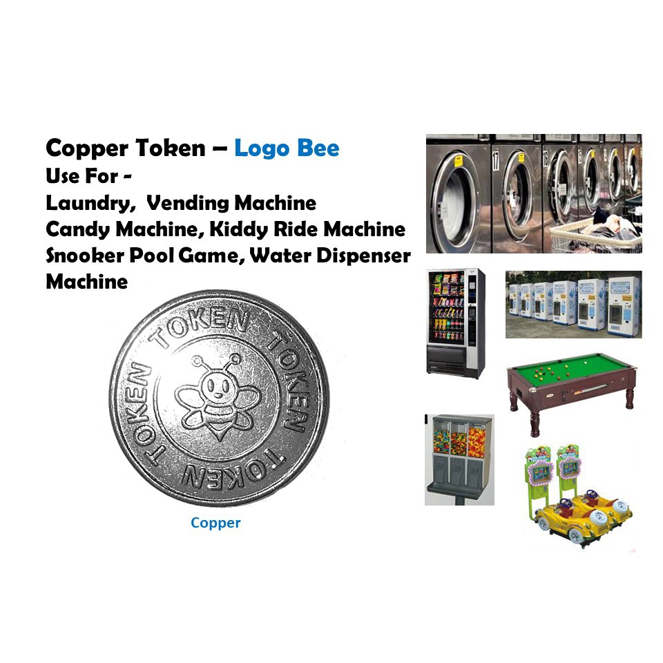 Token (Full Copper) - Laundry/Dobi,Vending Machine,Water Dispenser ...