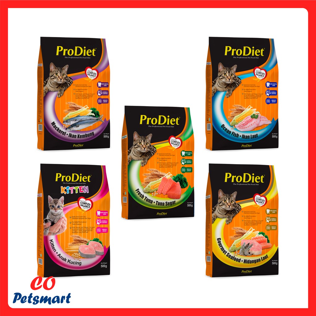 ProDiet Cat Dry Food 500 gram (5 Flavour) | Shopee Malaysia