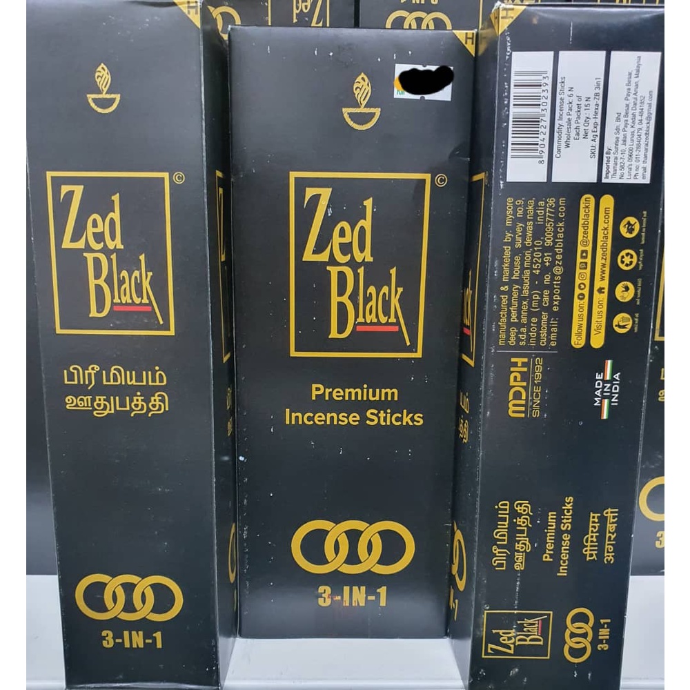 ZED BLACK PREMIUM INCENSE STICKS ( 3 IN 1 ) | Shopee Malaysia
