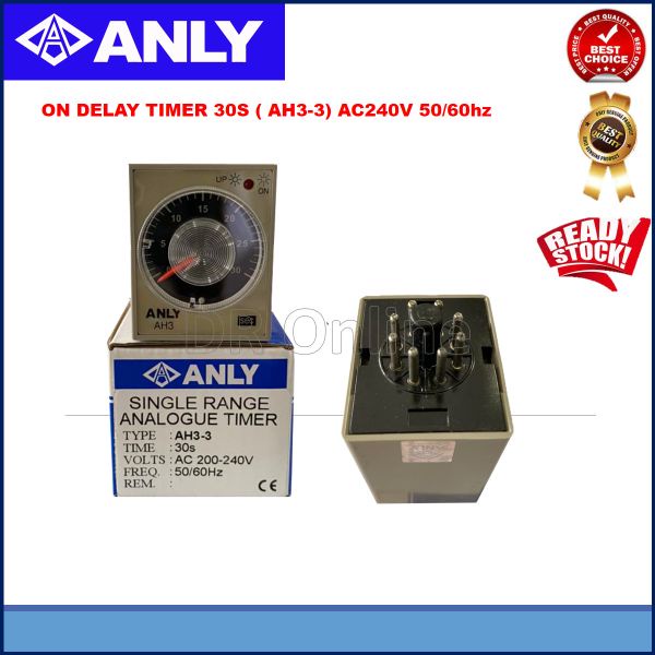 ANLY TIMER AH3-3 30S 240VAC, (A-AH3-3-30S-A240) | Shopee Malaysia