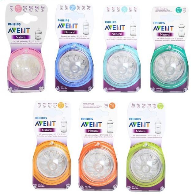 ORIGINAL Puting Avent Philips Avent Natural Teat Twin Pack (2Pcs/Pack ...