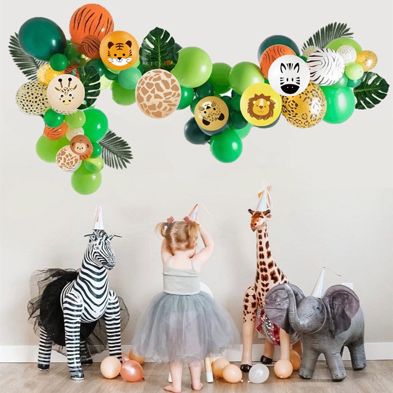 Jungle Safari Balloon Garland for Forest Animal Birthday Party ...