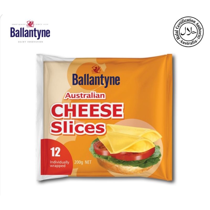 BALLANTYNE SLICED CHEESE (12 PCS) | Cheese Slice 200g | Shopee Malaysia