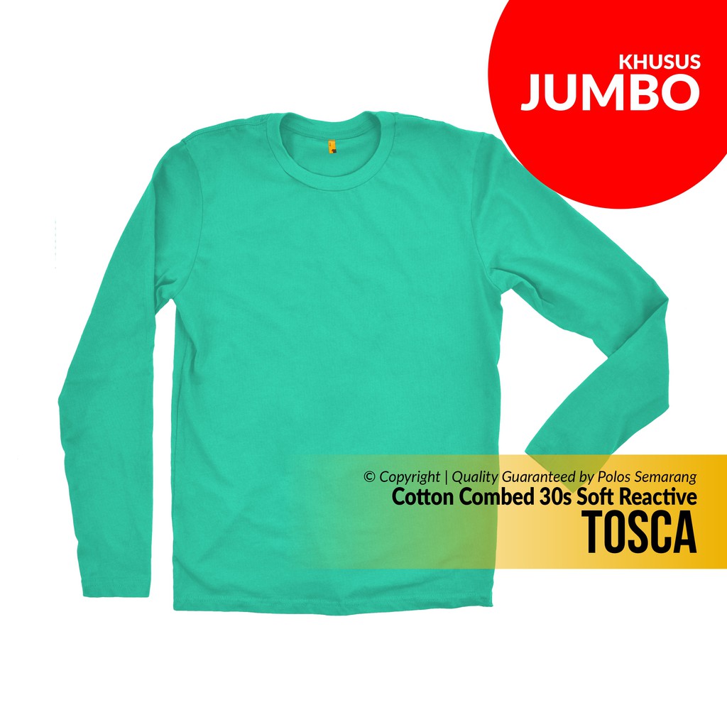 Plain T-Shirt JUMBO TOSCA Long COTTON COMBED REACTIVE | Shopee Malaysia