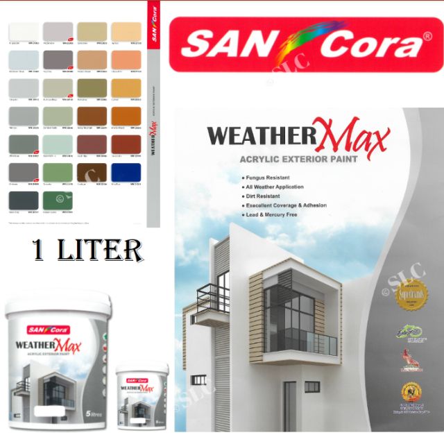 Sancora Weather Max Exterior Paint 1Liter | Shopee Malaysia