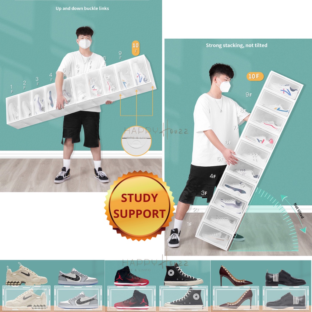 【READY STOCK】HAHO Large Stackable Interlock Side Open Side View Shoe ...