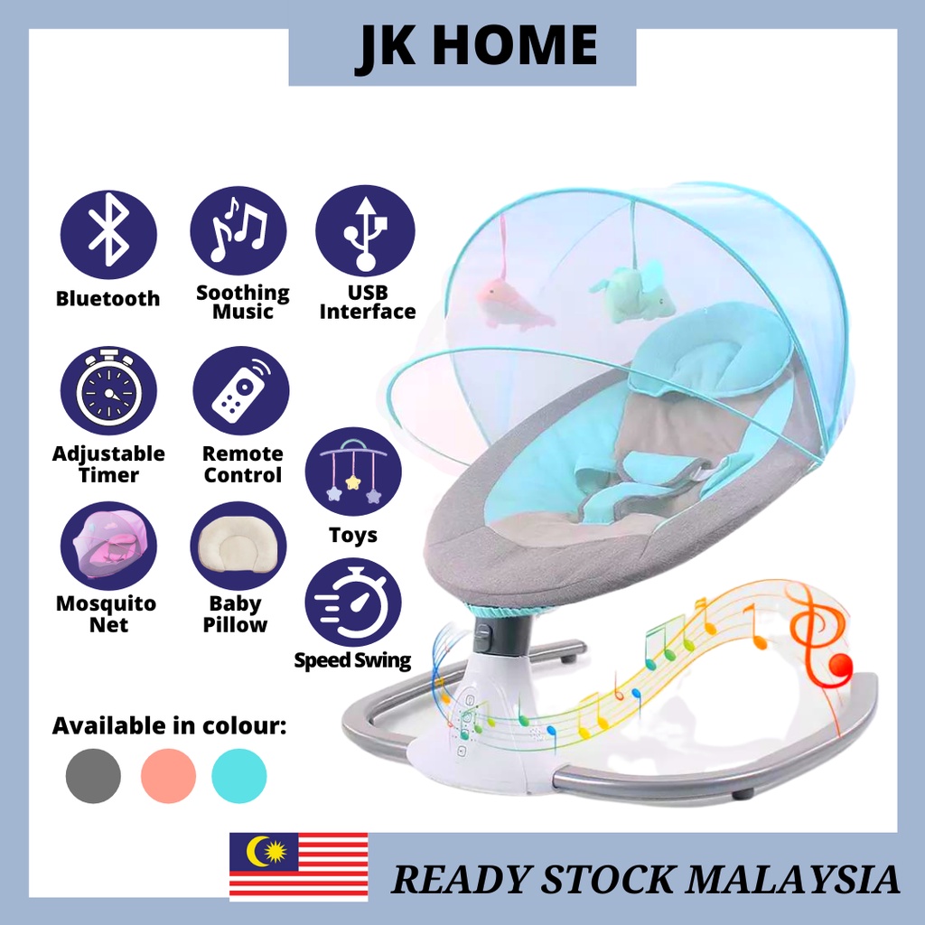 JK Home Newborn Baby Auto Swing chair Bouncer Mosquito Net Tent ...