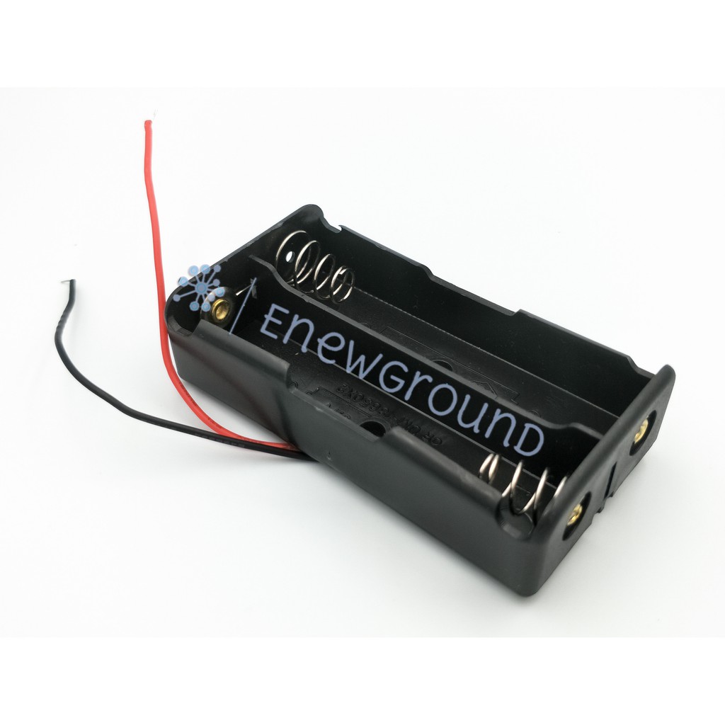 Lithium battery 18650 battery holder with coil spring contact (2 cells ...