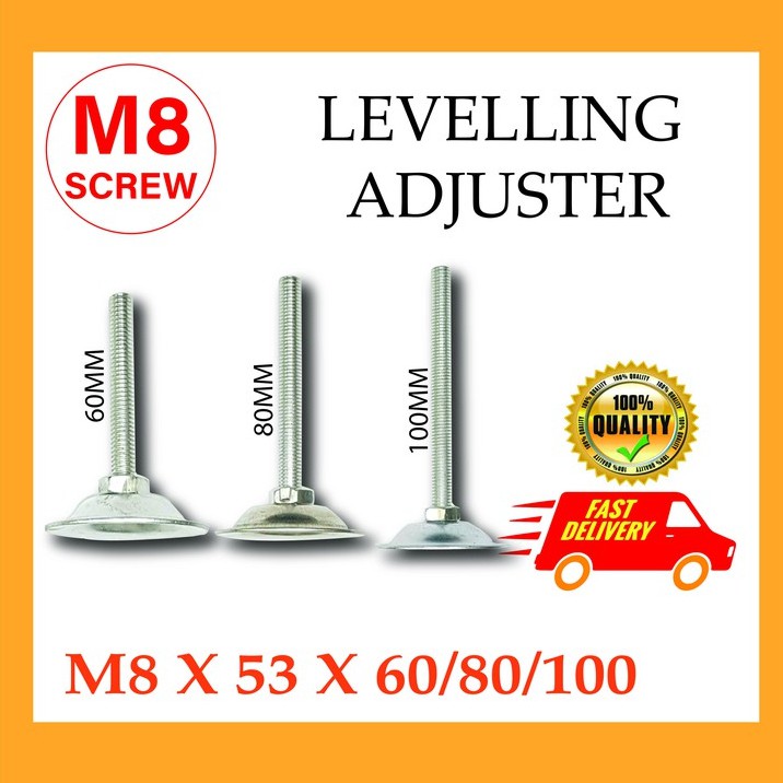 M8 ADJUSTABLE LEVELING STAND STEEL BASE FLOOR MOUNTED /LEVELING MOUNT ...