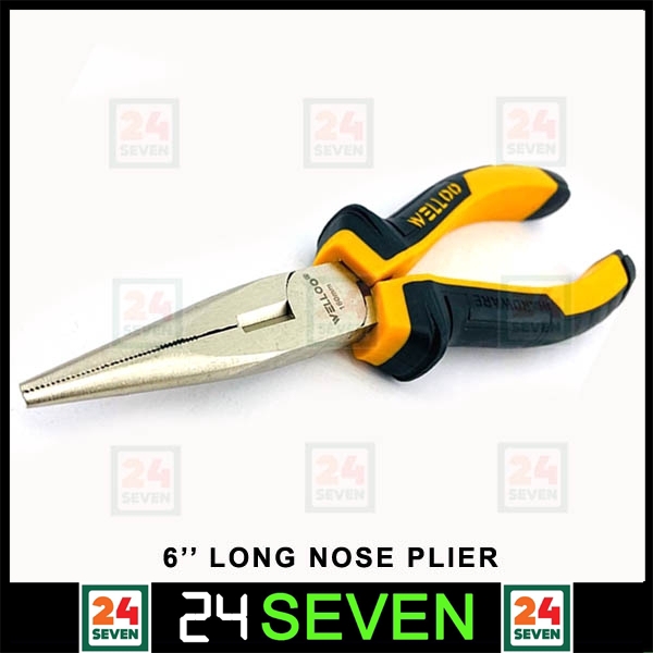 TWENTYFOURSEVEN - WELLOO LONG NOSE PLIER 6" 150MM HIGH CARBON STEEL ...