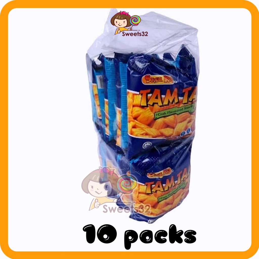 [ 10pack ] Tam Tam Snek Ku Crab Flavoured Snack | Shopee Malaysia