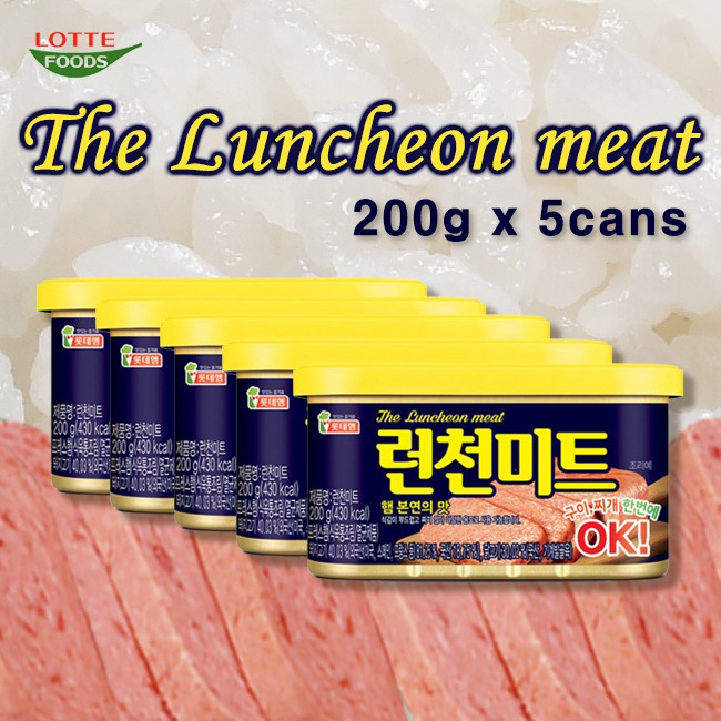Lotte Foods The Luncheon Meat Ham 200g X 5 Cans | Shopee Malaysia