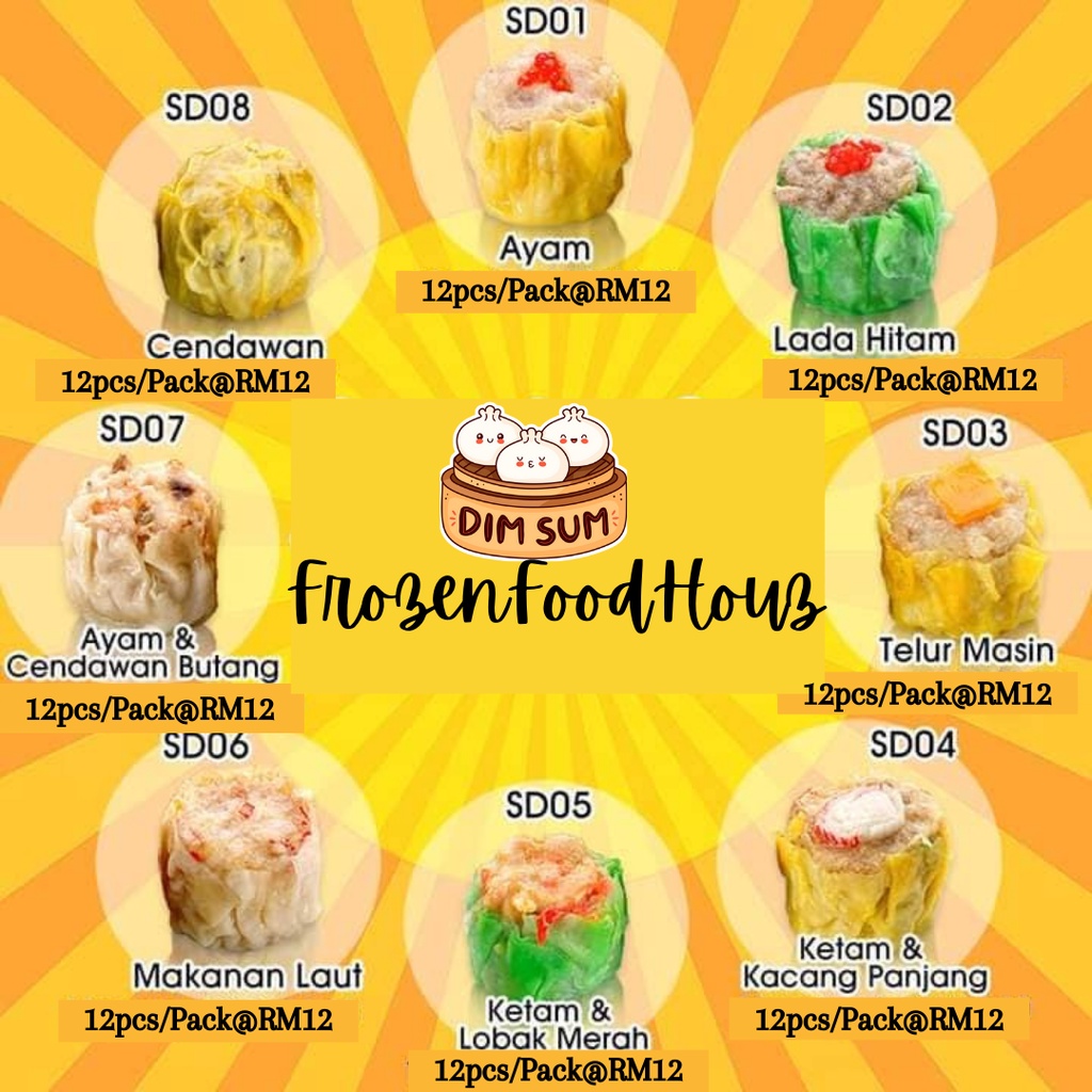 Frozen DimSum HALAL-Goreng -Kukus-Mini Pao Murah-Bukan Timbang Kilo ...
