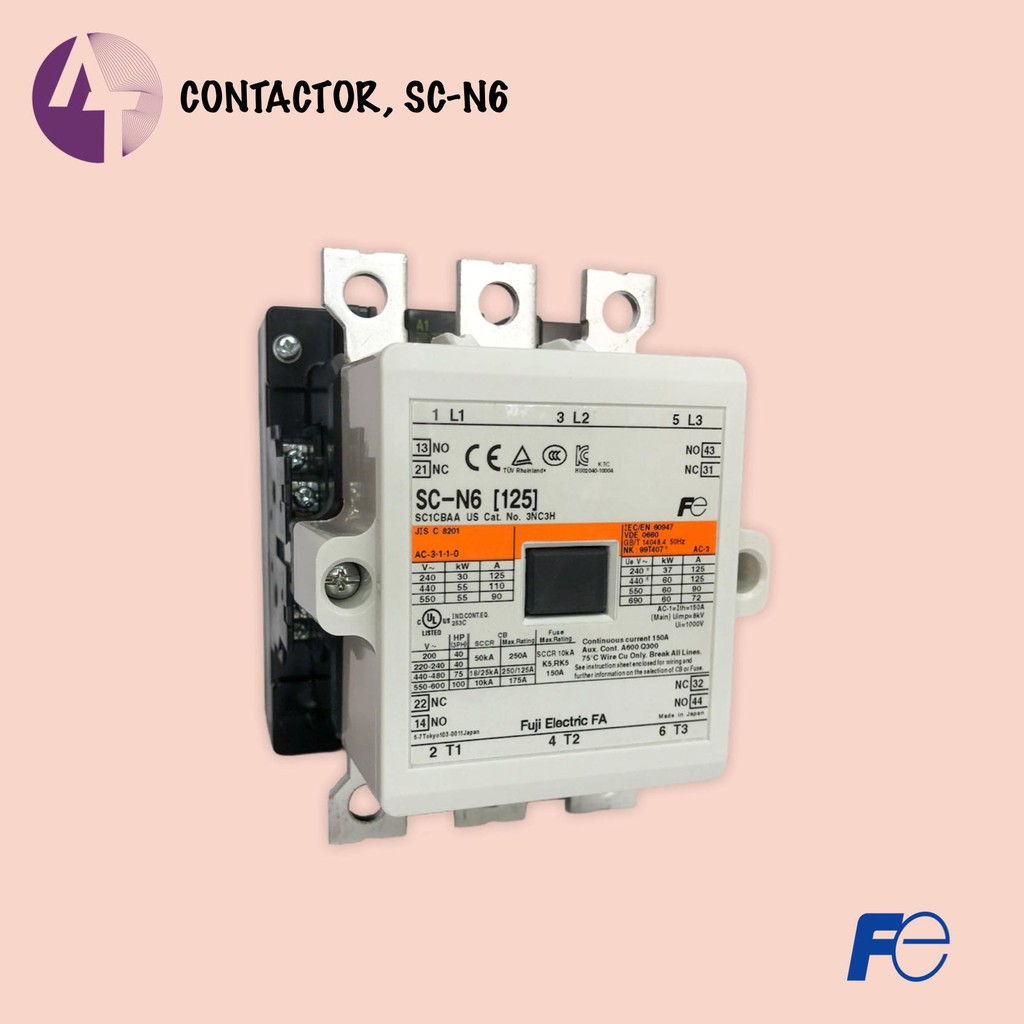 Fuji Magnetic Contactor, SC-N6, 240Vac | Shopee Malaysia
