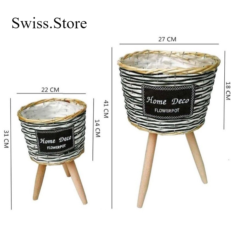 Pasu berkaki basket rattan/ bakul pokok/ vase/ pasu/raga/pasu bunga ...