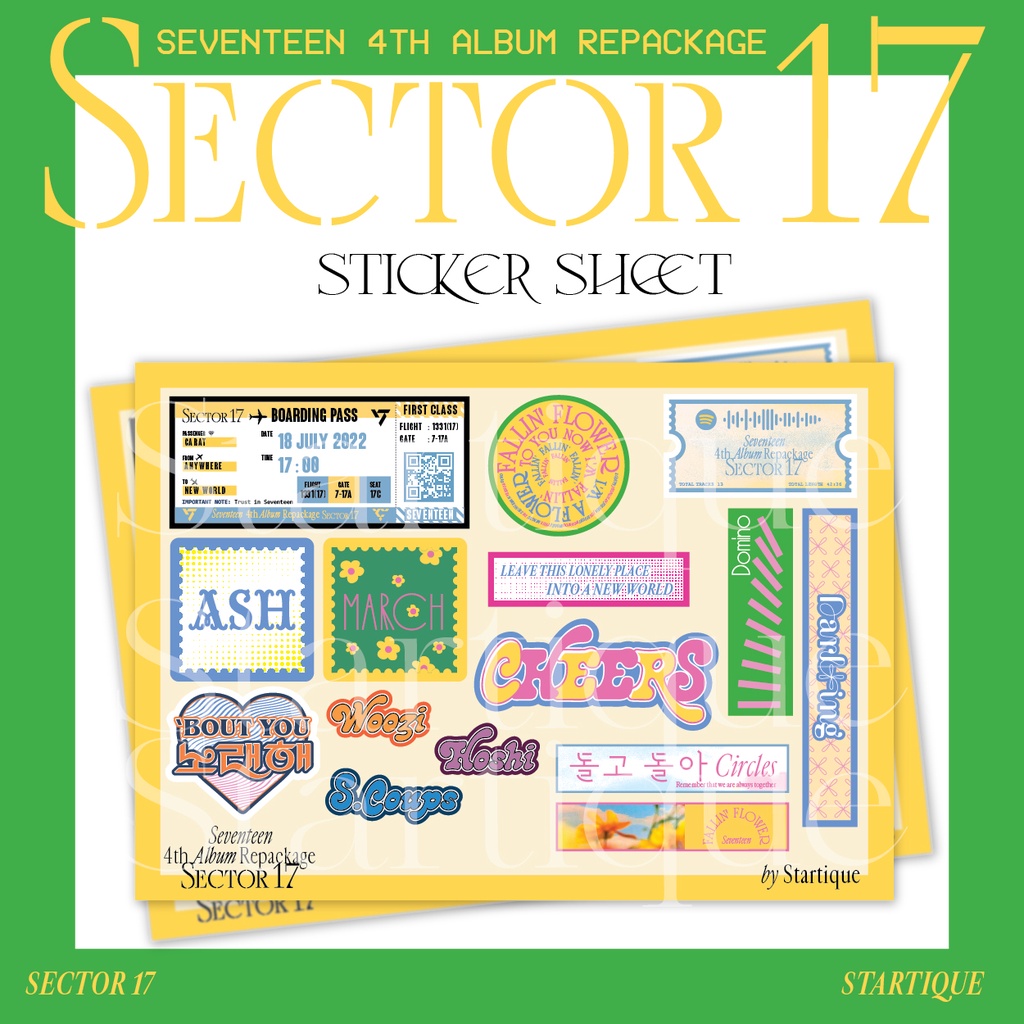 SEVENTEEN SECTOR 17 | STICKER SHEET | Shopee Malaysia